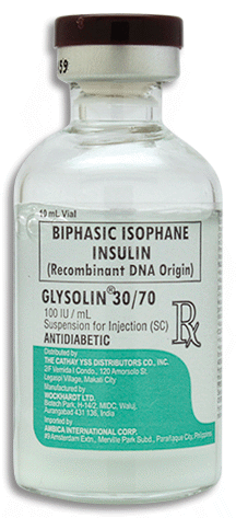 GLYSOLIN 30/70 Biphasic Isophane Human Insulin (rDNA) 100IU / mL ...