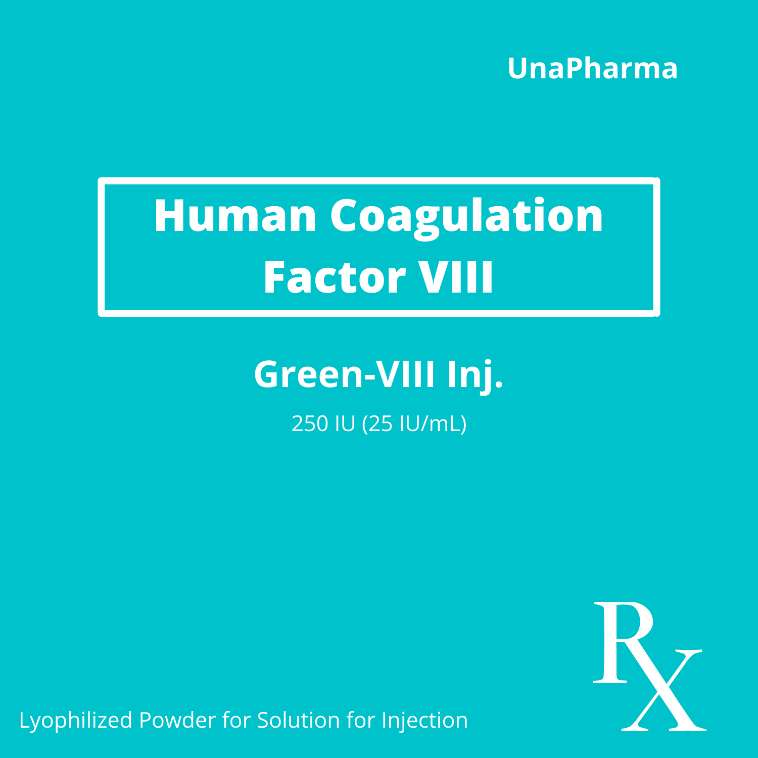 GREEN-VIII Inj. Human Blood Coagulation Factor VIII 250IU (25IU / mL ...
