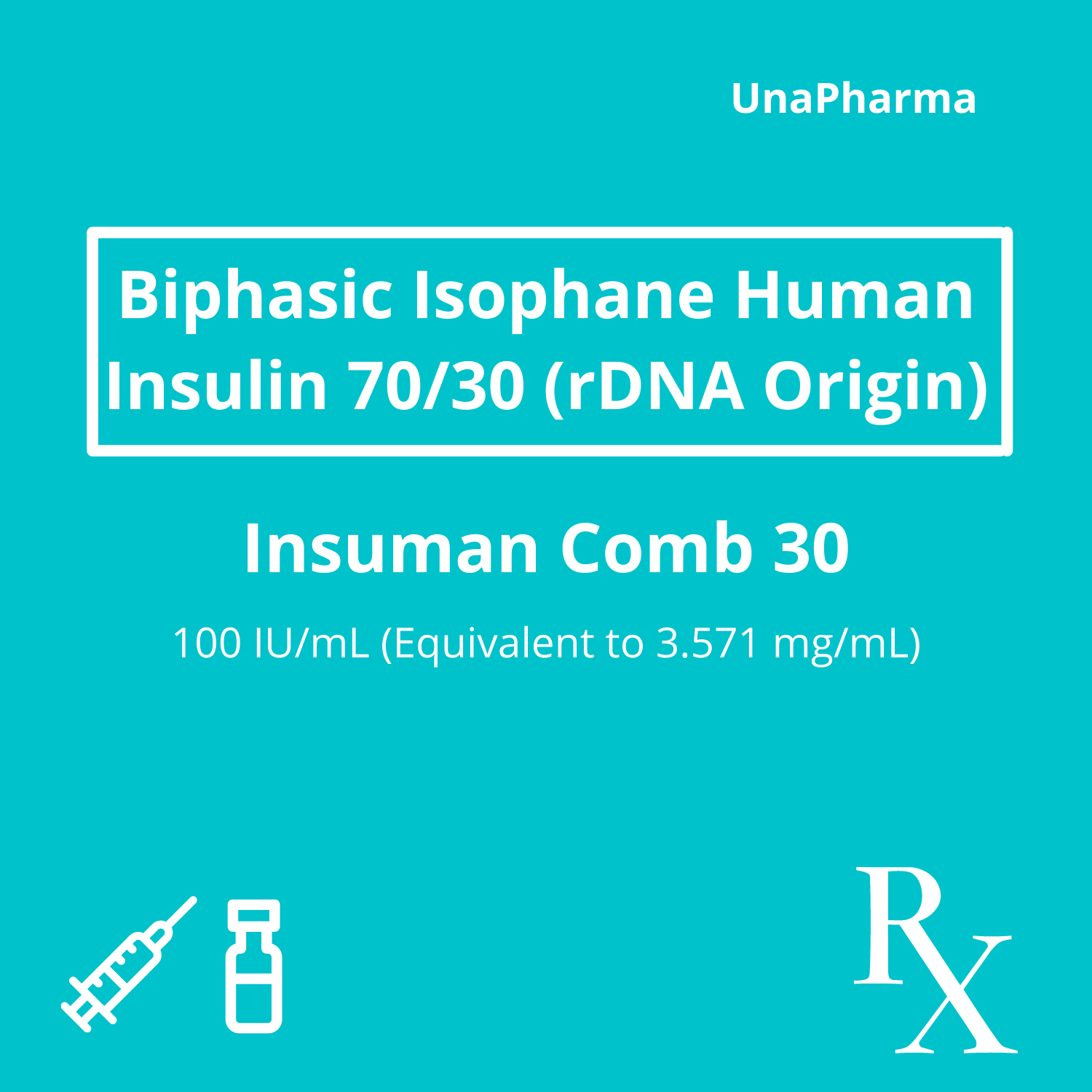 INSUMAN COMB 30 Biphasic Isophane Human Insulin 70/30 (rDNA) 100IU / mL ...
