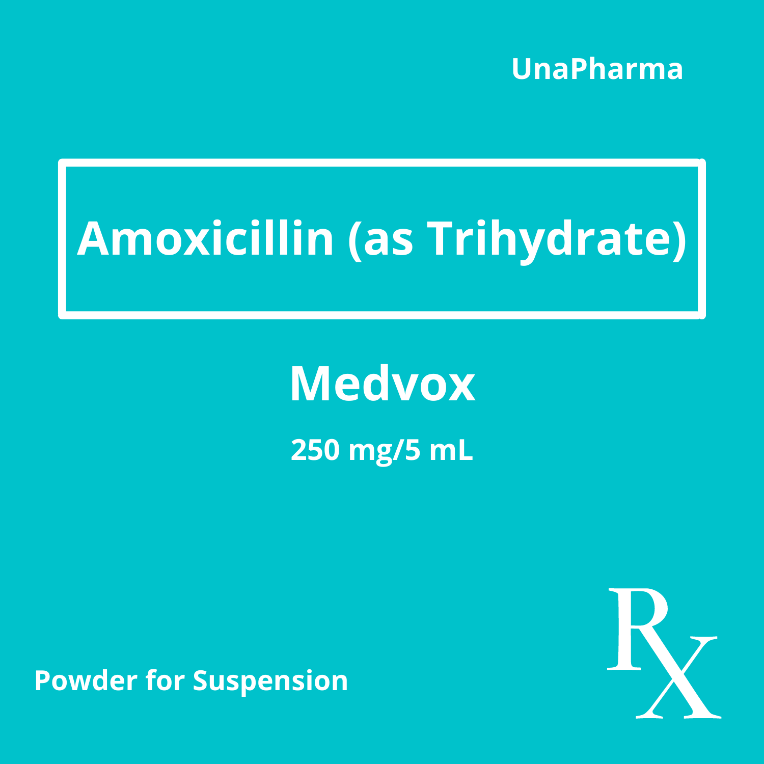 MEDVOX Amoxicillin Trihydrate 250mg / 5mL Powder for Suspension 60mL ...