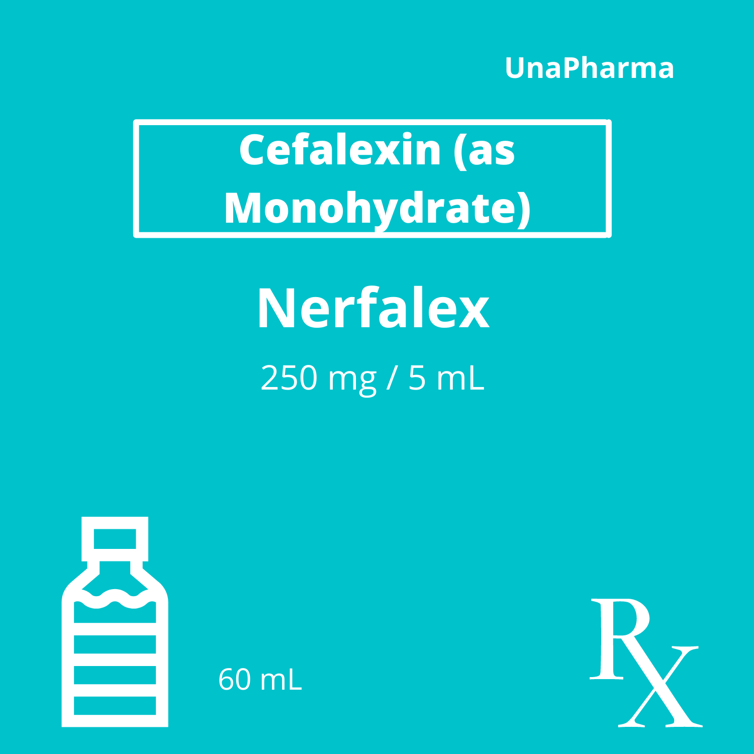 NERFALEX Cefalexin Monohydrate 250mg / 5mL Granule for Suspension 60mL ...