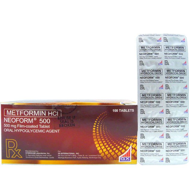 NEOFORM 500 Metformin Hydrochloride 500mg Film-Coated Tablet 100's ...