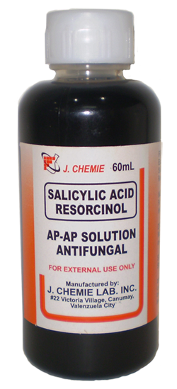 AP-AP SOLUTION Salicylic Acid / Resorcinol 2.5g / 2.5g per 100mL Topical Solution 60mL price in ...