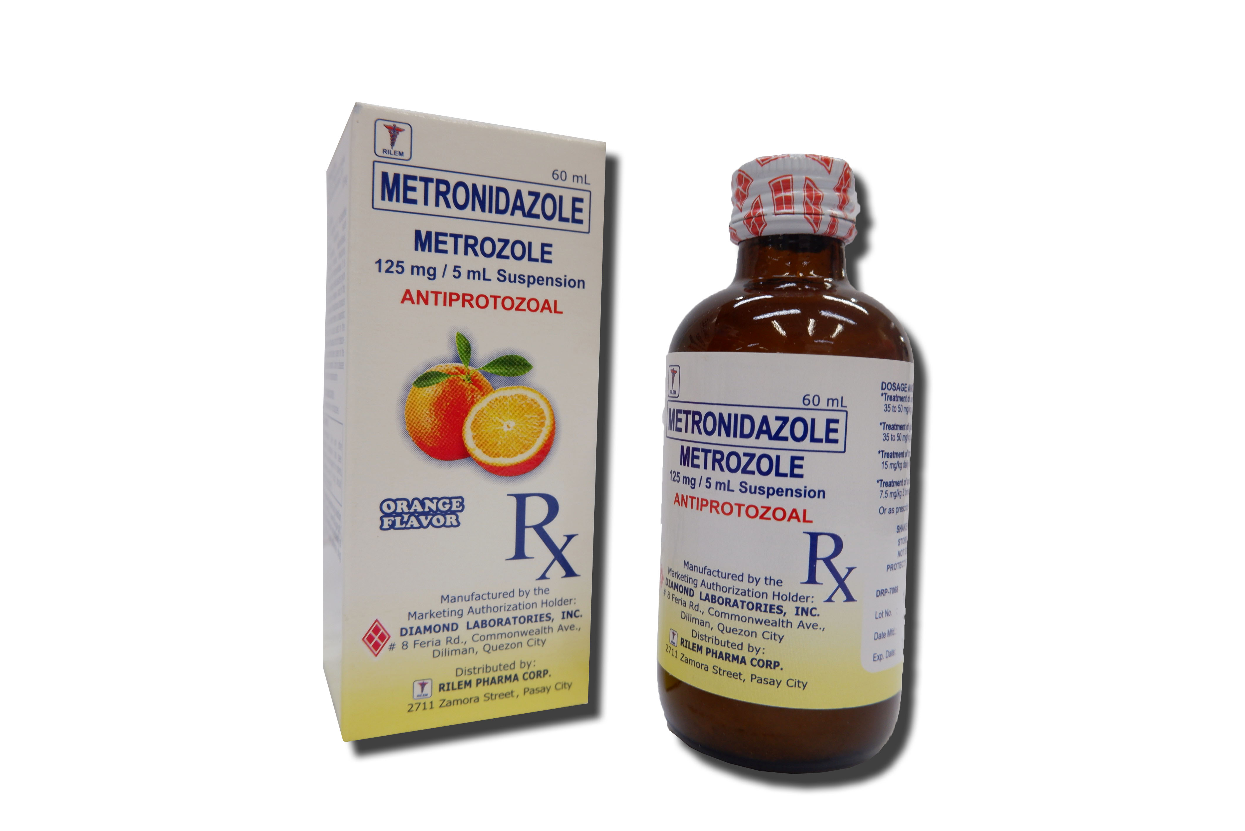 Buy Metrozole metronidazole benzoate 125mg / 5ml suspension 60ml orange ...