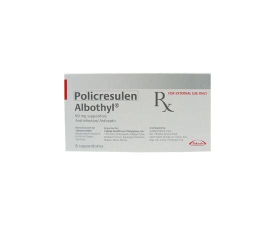 Buy Albothyl policresulen 90mg vaginal suppository 1's online with ...