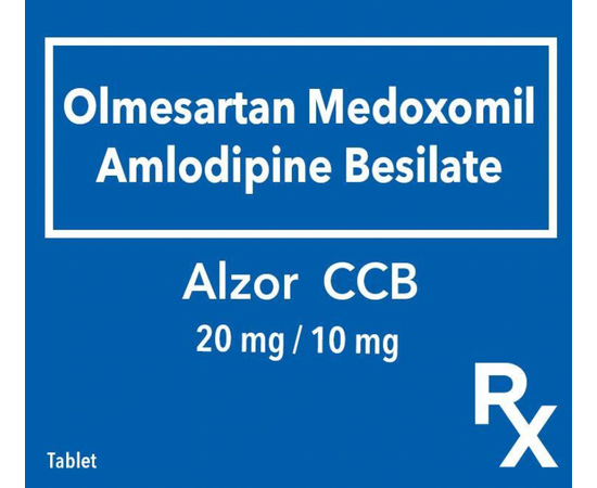 Buy Alzor ccb olmesartan medoxomil / amlodipine besilate 20mg / 10mg ...