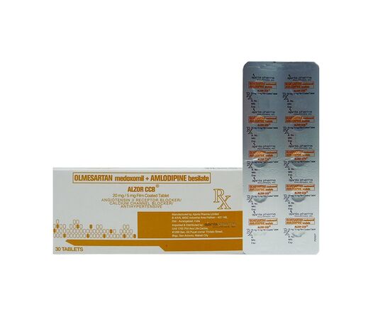 Buy Alzor ccb olmesartan medoxomil / amlodipine besilate 20mg / 5mg ...