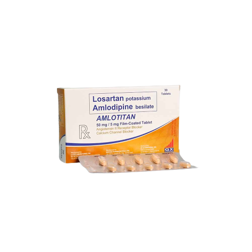 Buy Amlotitan amlodipine besilate / losartan potassium 5mg / 50mg film ...