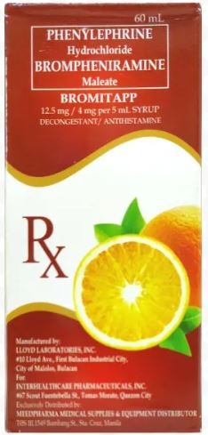 Buy Bromitapp phenylephrine hydrochloride / brompheniramine maleate 6 ...