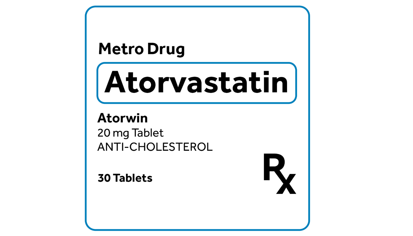 ATORWIN Atorvastatin Calcium 20mg Film-Coated Tablet 30's price in the ...