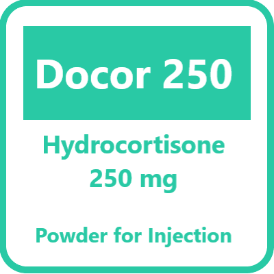 DOCOR 250 Hydrocortisone Sodium Succinate 250mg Powder for Injection 1 ...