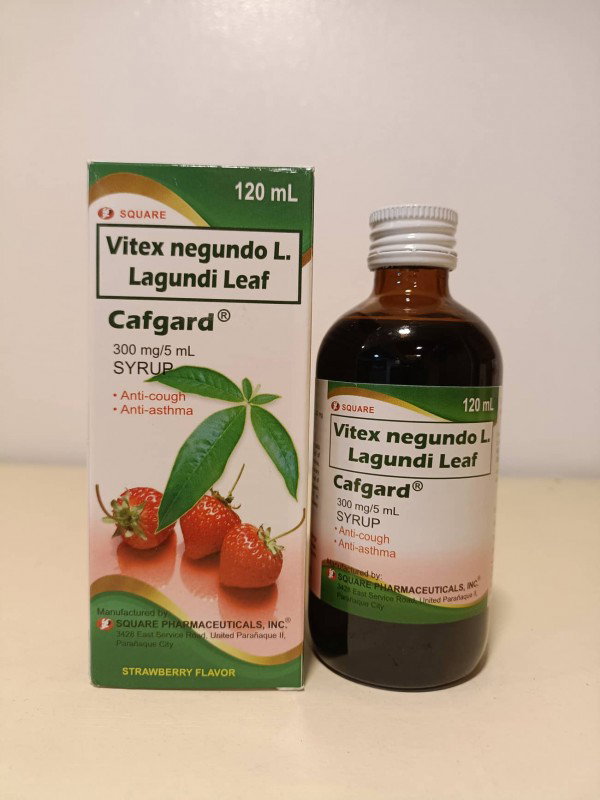 CAFGARD Vitex Negundo L. (Lagundi Leaf) 300mg / 5mL Syrup 120mL ...