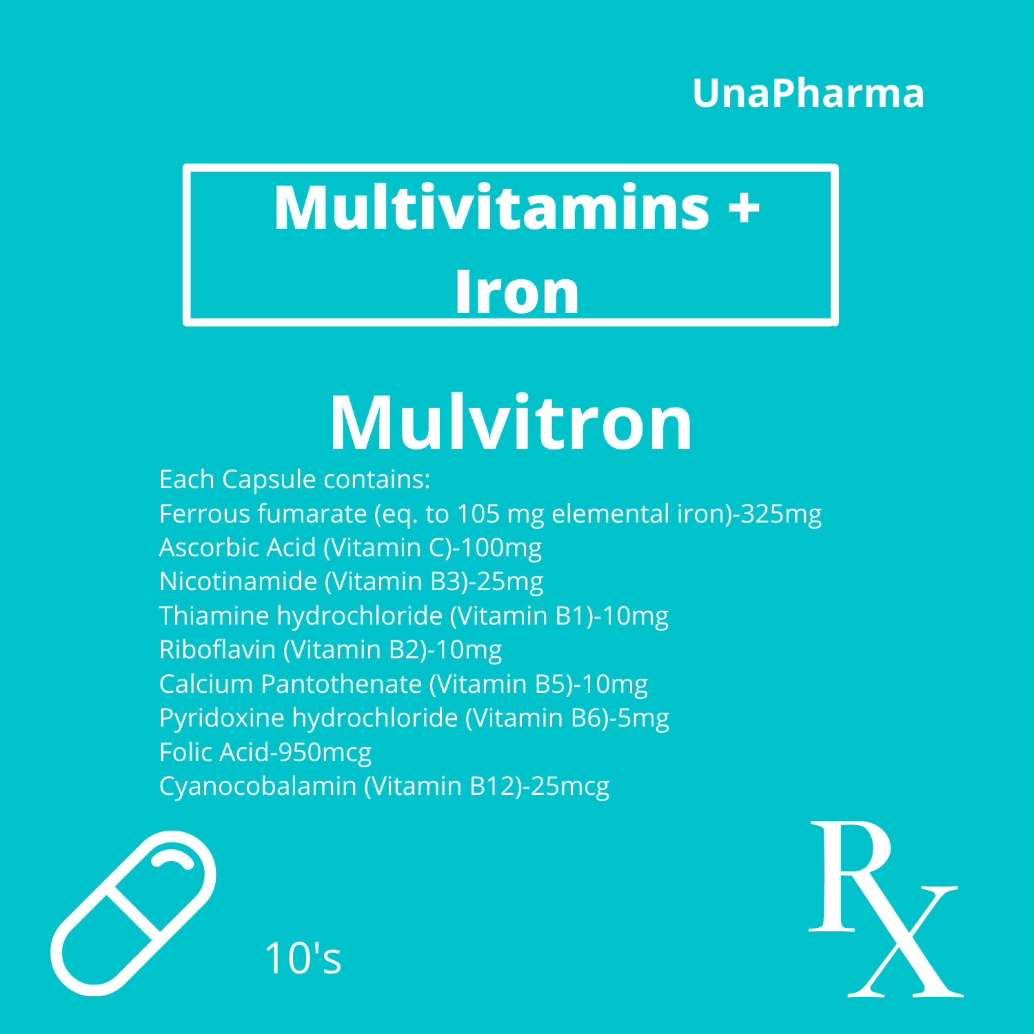MULVITRON Multivitamins / Iron Capsule 100's price in the Philippines ...