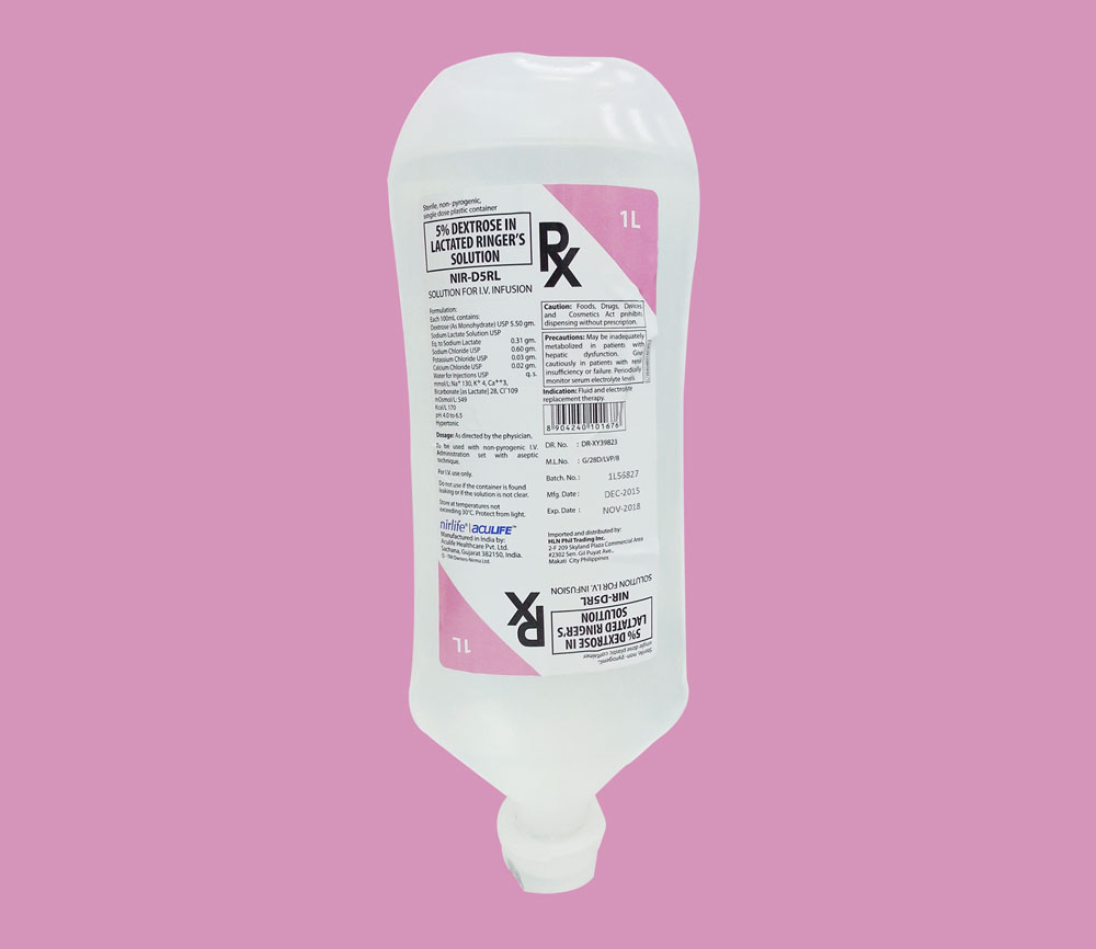 NIR-RL Lactated Ringer's Solution for IV Infusion 1000 mL price in the ...