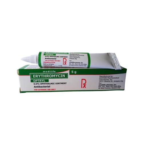 OPTRYL Erythromycin 0.5% (5mg / g) Ophthalmic Ointment 5g price in the ...
