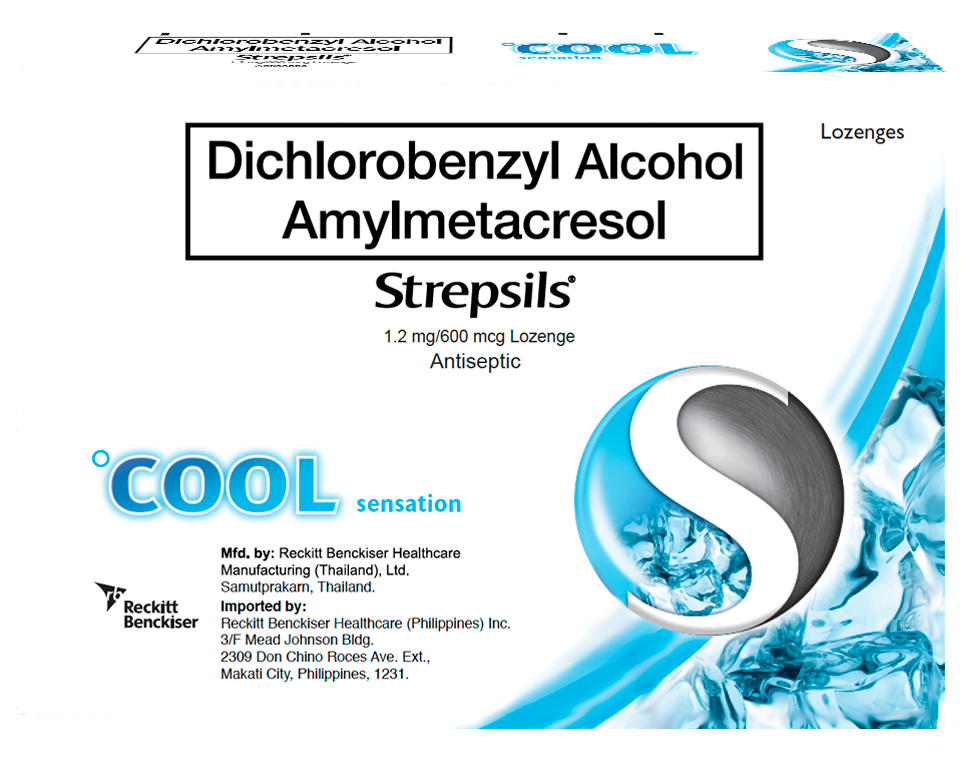 STREPSILS COOL Sensation 2,4 Dichlorobenzyl Alcohol / Amylmetacresol 1 ...