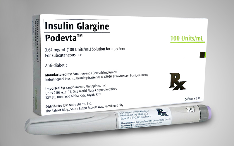PODEVTA Insulin Glargine 100IU / mL (3.64mg / mL) Solution for SC ...
