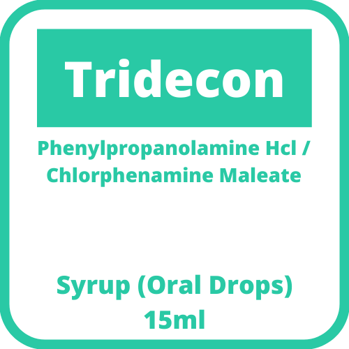 TRIDECON Phenylpropanolamine Hydrochloride / Chlorphenamine Maleate ...