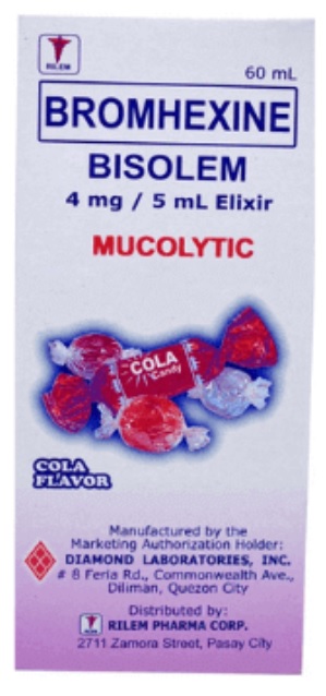 BISOLEM Bromhexine 4mg per 5mL Elixir 60mL Cola price in the ...
