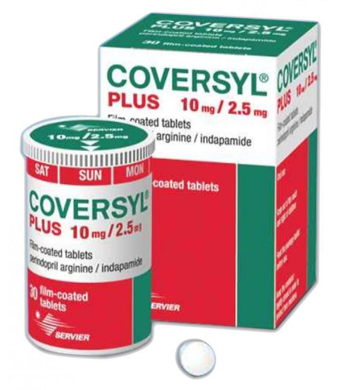 COVERSYL PLUS Perindopril Arginine / Indapamide 10mg / 2.5mg Film ...
