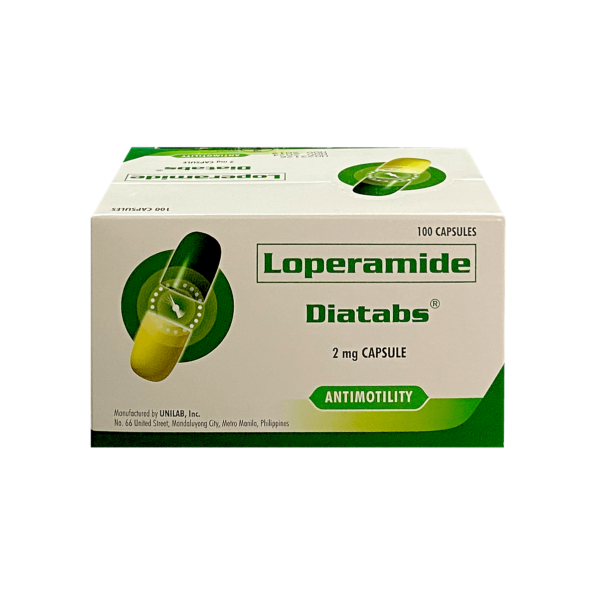 DIATABS ADVANCE Loperamide / Simeticone 2mg / 125mg SoftGel Capsule 100 ...
