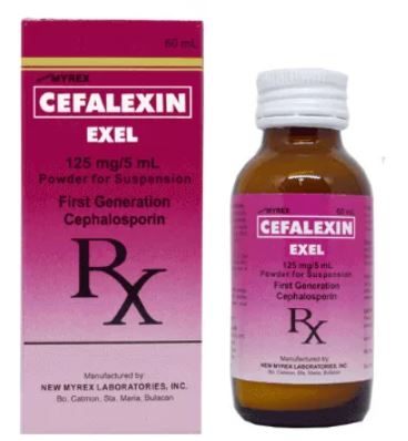 EXEL Cefalexin Monohydrate 125mg / 5mL Powder for Suspension 60mL price ...