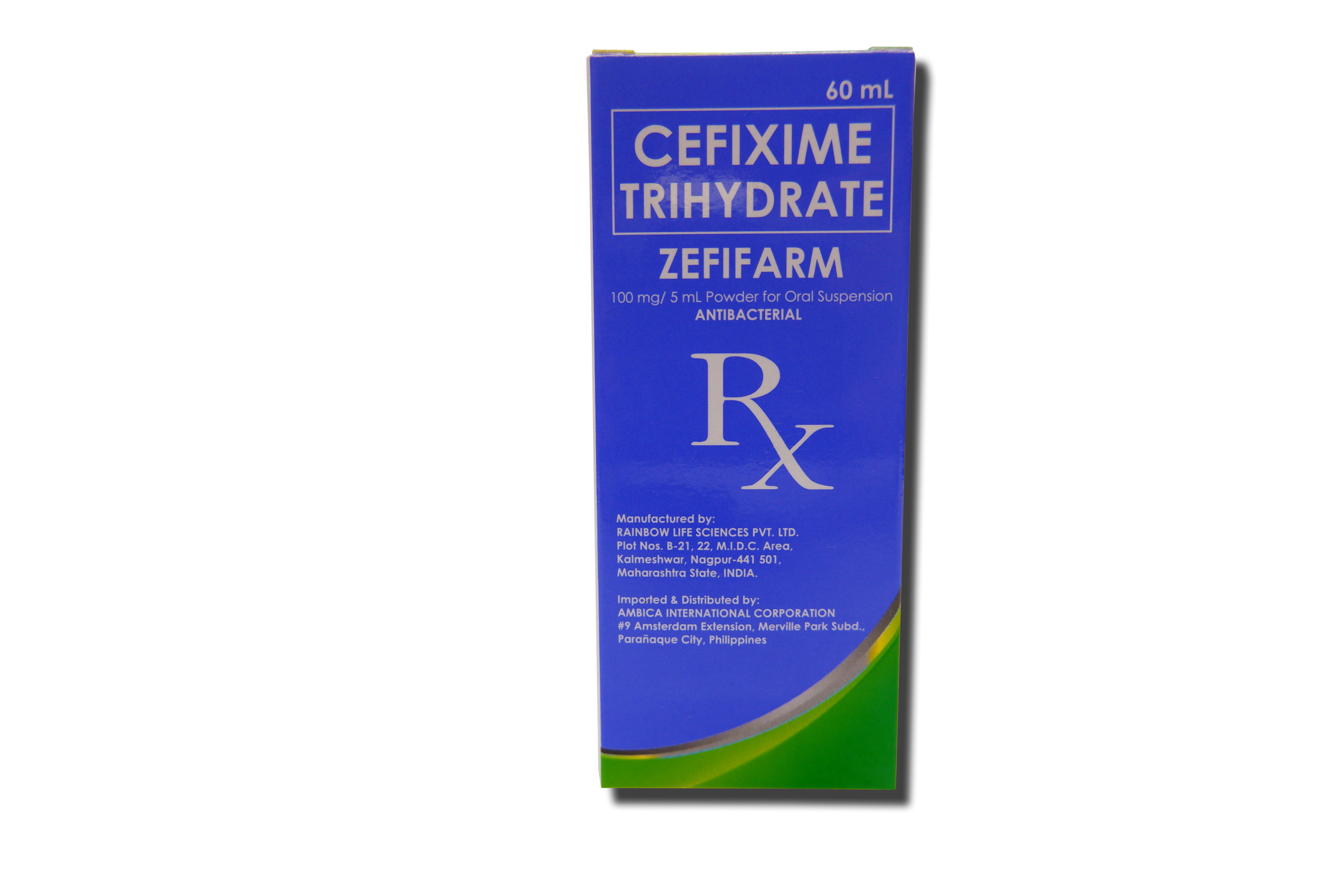 ZEFIFARM Cefixime Trihydrate 100mg / 5mL Powder for Oral Suspension ...