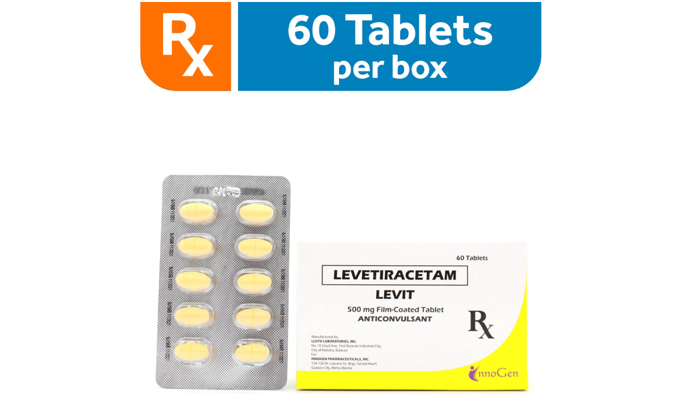 LEVIT Levetiracetam 500mg Film-Coated Tablet 60's price in the ...