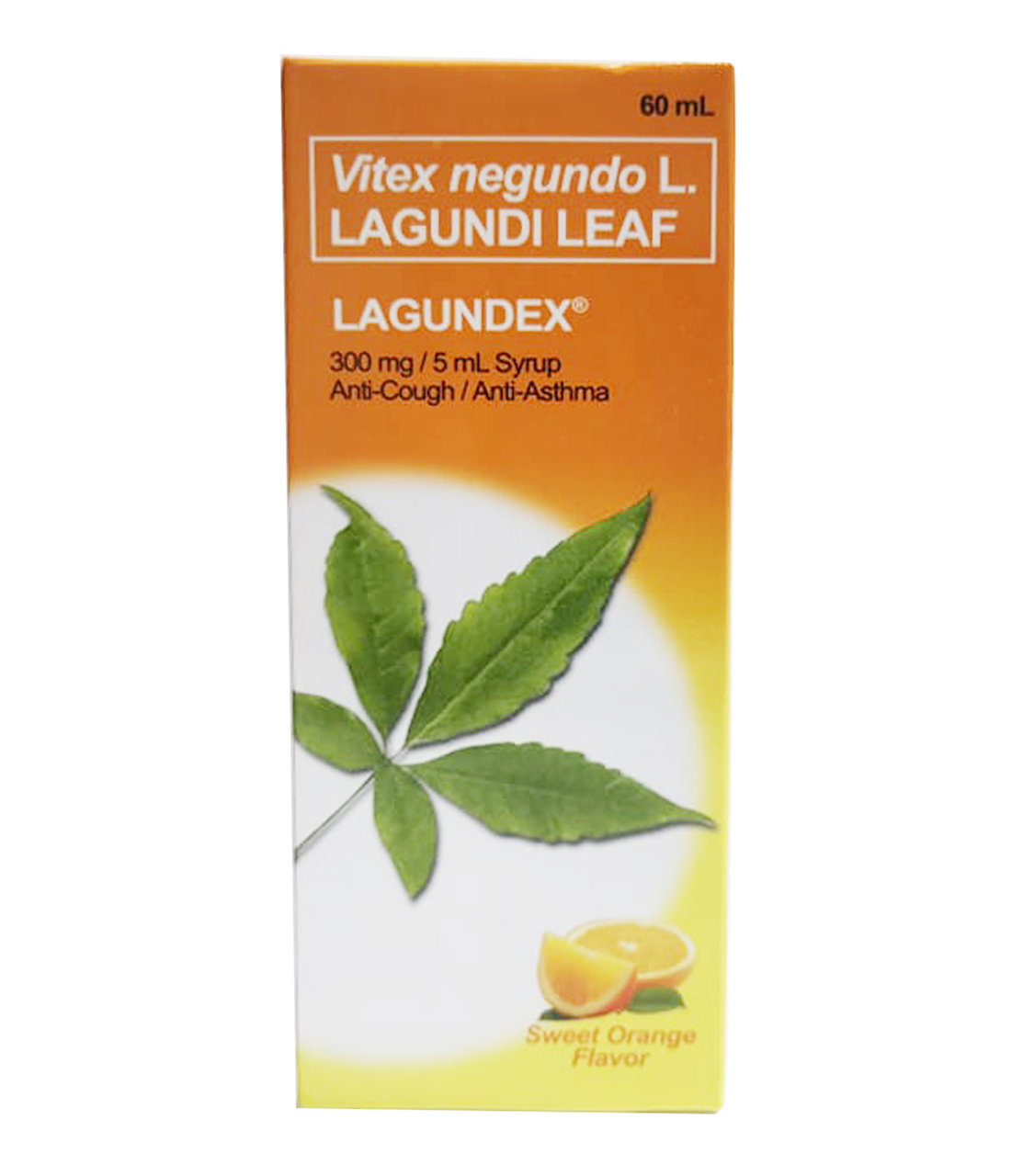 LAGUNDEX Vitex Negundo L. Lagundi Leaf 300mg / 5mL Syrup 60mL Orange ...