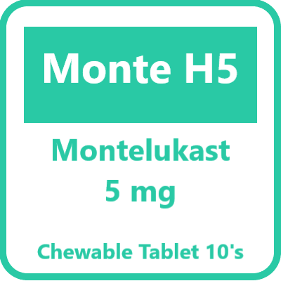 MONTE H5 Montelukast Sodium 5mg Chewable Tablet 10's price in the ...