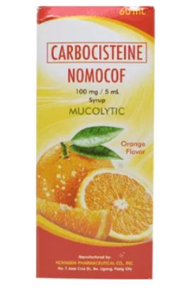 NOMOCOF Carbocisteine 100mg / 5mL Syrup 60mL Orange price in the ...