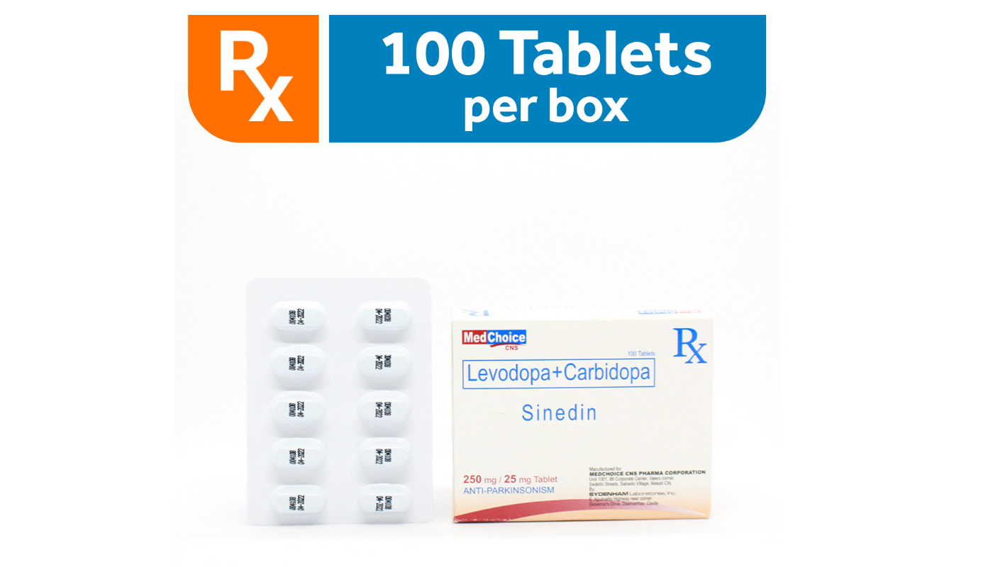 SINEDIN Levodopa / Carbidopa 250mg / 25mg Tablet 100's price in the ...