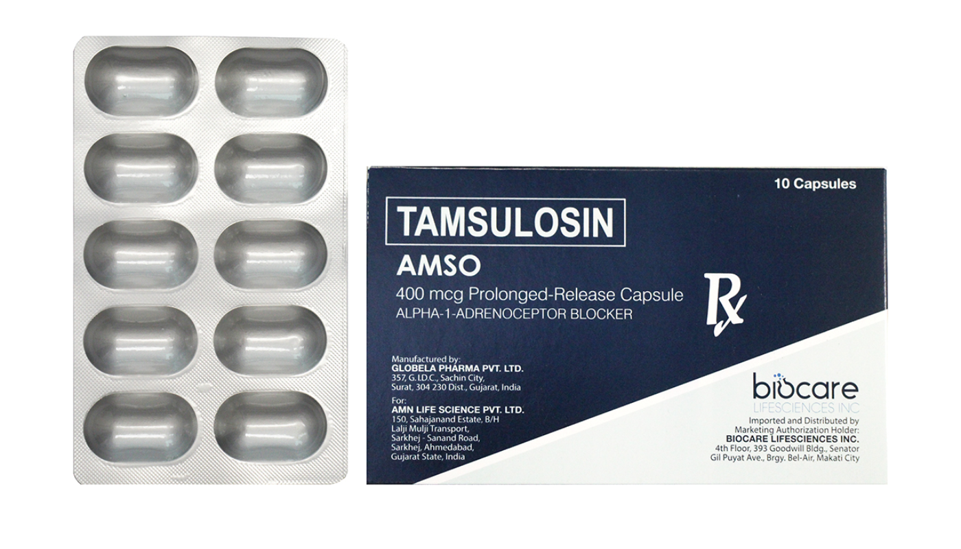 AMSO Tamsulosin Hydrochloride 400mcg Prolonged Release Capsule 10's ...