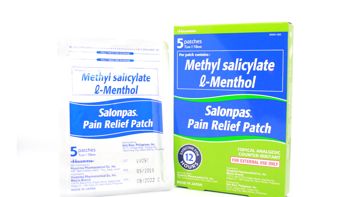 SALONPAS PAIN RELIEF PATCH Methyl Salicylate / L-Menthol 105mg / 31.5mg ...