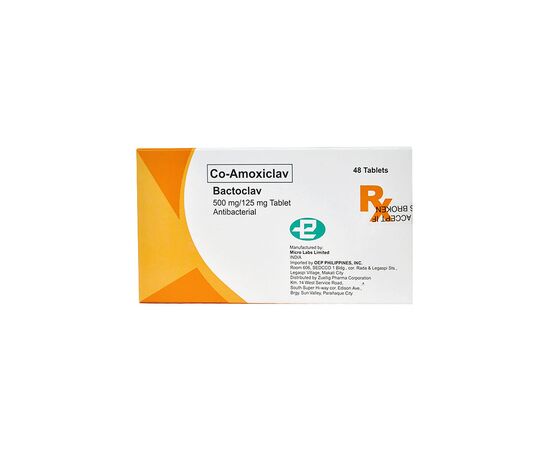 BACTOCLAV Co-Amoxiclav 500mg / 125mg Tablet 1's price in the ...