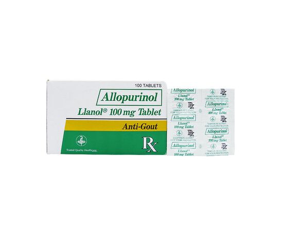 LLANOL Allopurinol 100mg Tablet 1's price in the Philippines | MedsGo ...