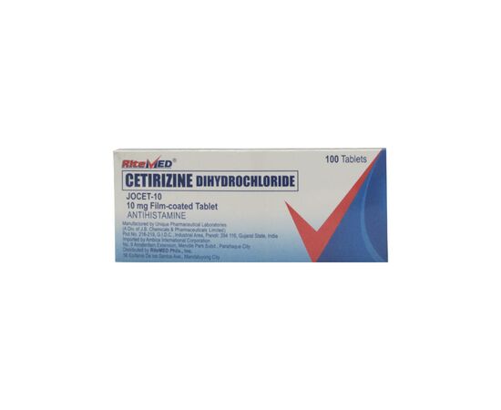 Jocet-10 Cetirizine 10mg - 1 Tablet price in the Philippines | MedsGo ...