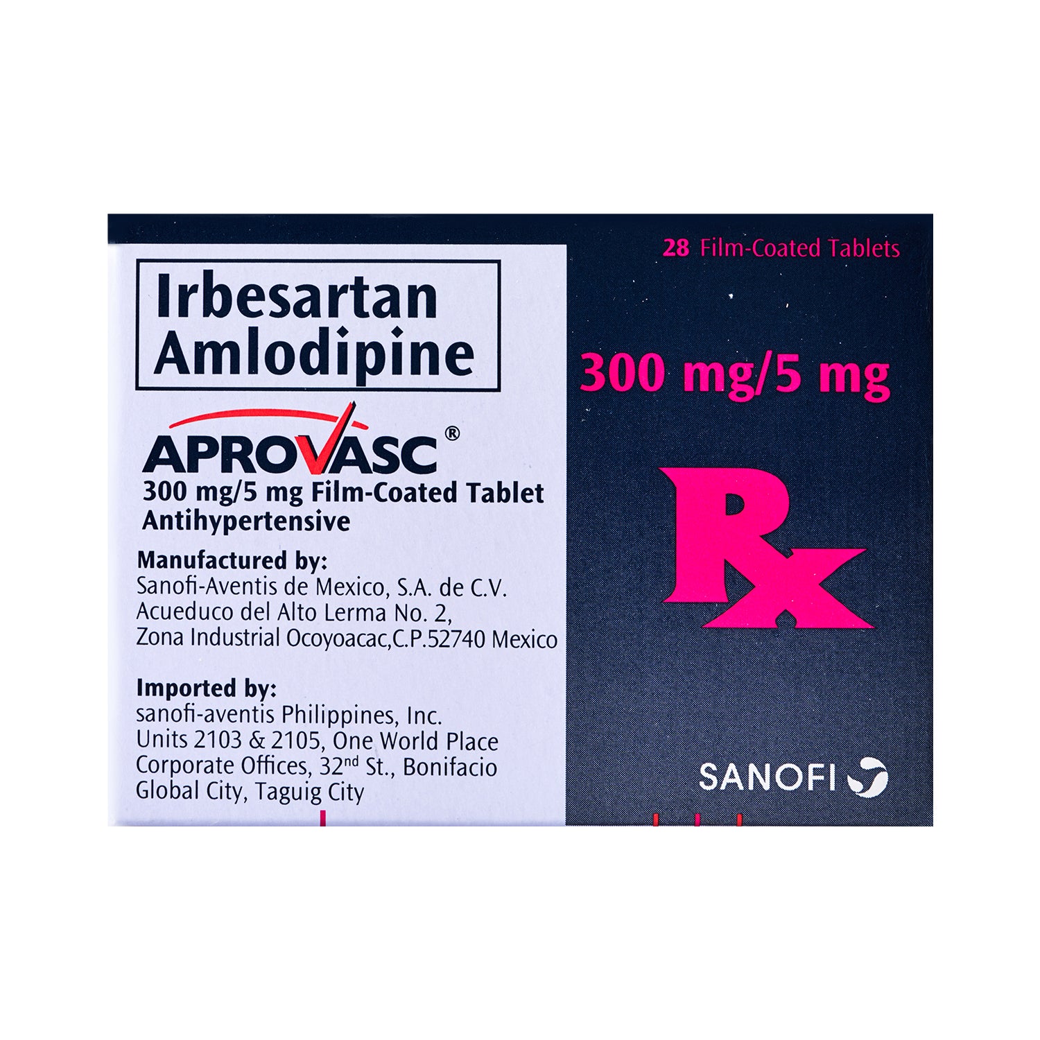 APROVASC Irbesartan / Amlodipine 300mg / 5mg Film-Coated Tablet 1's ...