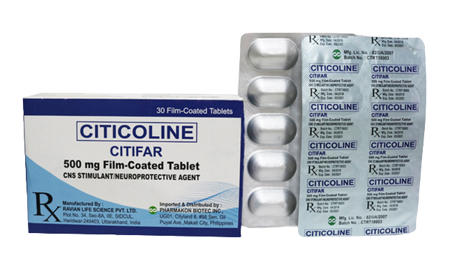 CITIFAR Citicoline 500mg Film-Coated Tablet 1's price in the ...