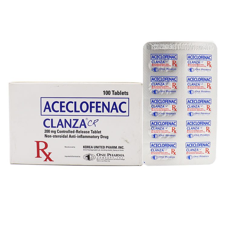 CLANZA CR Aceclofenac 200mg Controlled Release Tablet 1's price in the ...