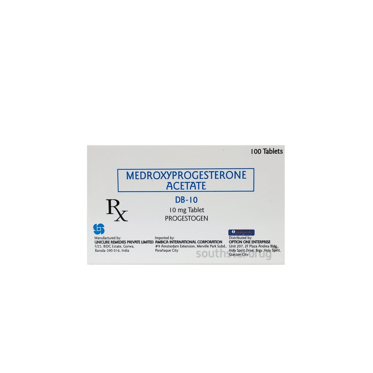 DB-10 Medroxyprogesterone Acetate 10mg Tablet 1's price in the ...