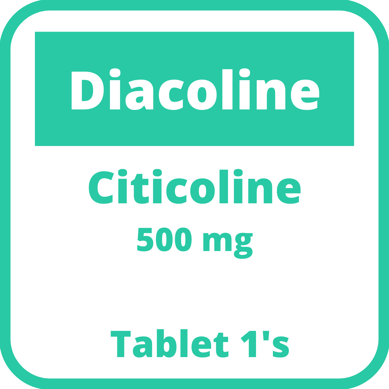 DIACOLINE Citicoline Sodium 500mg Film-Coated Tablet 1's price in the ...