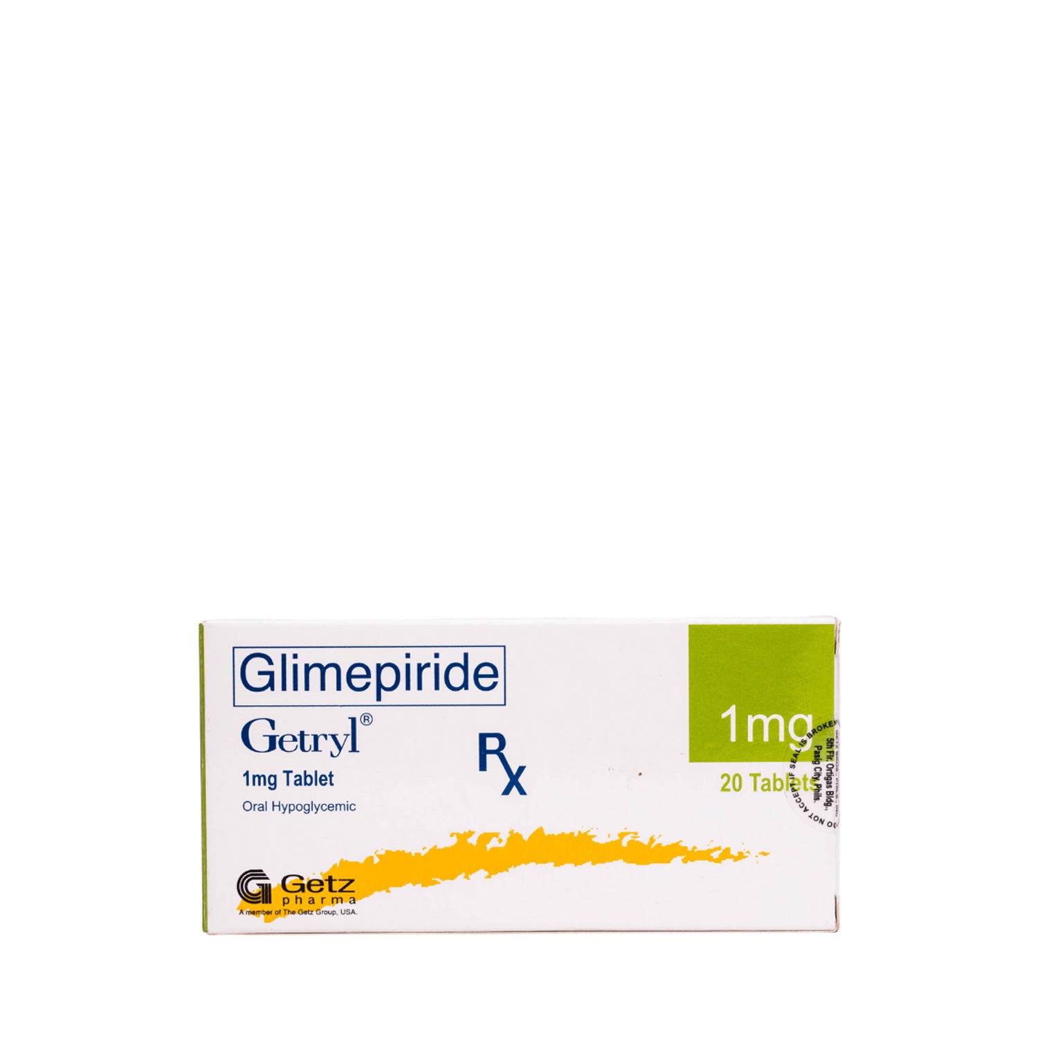 GETRYL Glimepiride 1mg Tablet 1's price in the Philippines | MedsGo ...