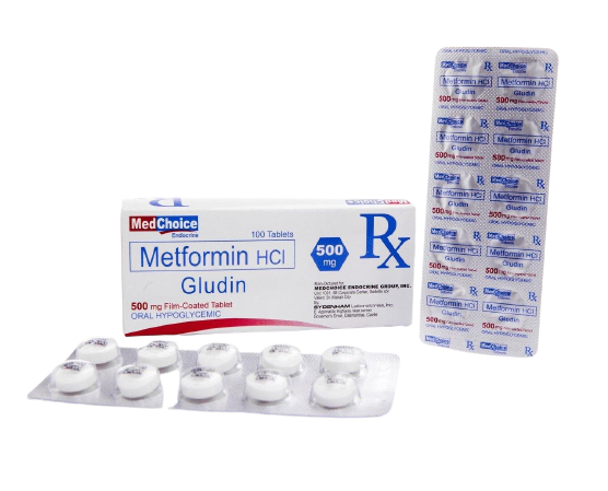 GLUDIN Metformin Hydrochloride 500mg Film-Coated Tablet 1's price in ...