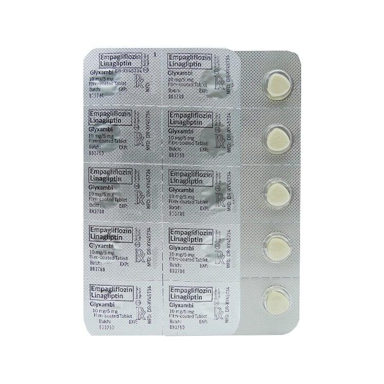 GLYXAMBI Empagliflozin / Linagliptin 10mg / 5mg Film-Coated Tablet 1's ...