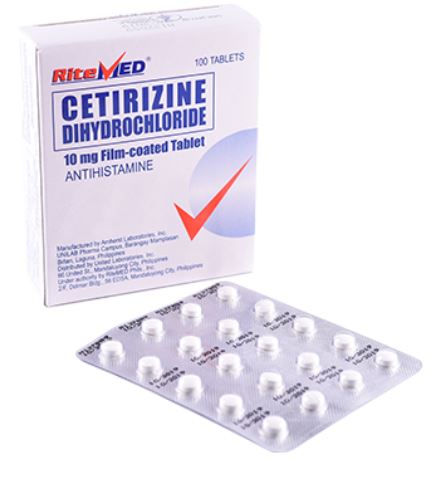 RITEMED Cetirizine Dihydrochloride 10mg Film-Coated Tablet 1's price in ...