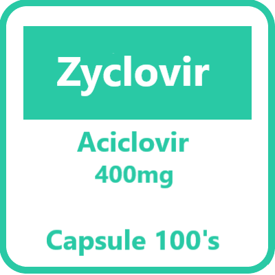 ZYCLOVIR Aciclovir 400mg Capsule 100's price in the Philippines ...