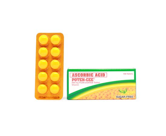 POTEN-CEE Ascorbic Acid 500mg Film-Coated Tablet 1's Orange and Sugar ...