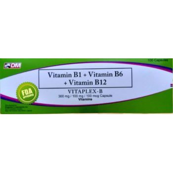 VITAPLEX-B Vitamin B1 / Vitamin B6 / Vitamin B12 300mg / 100mg / 100mcg Capsule 1's price in the ...