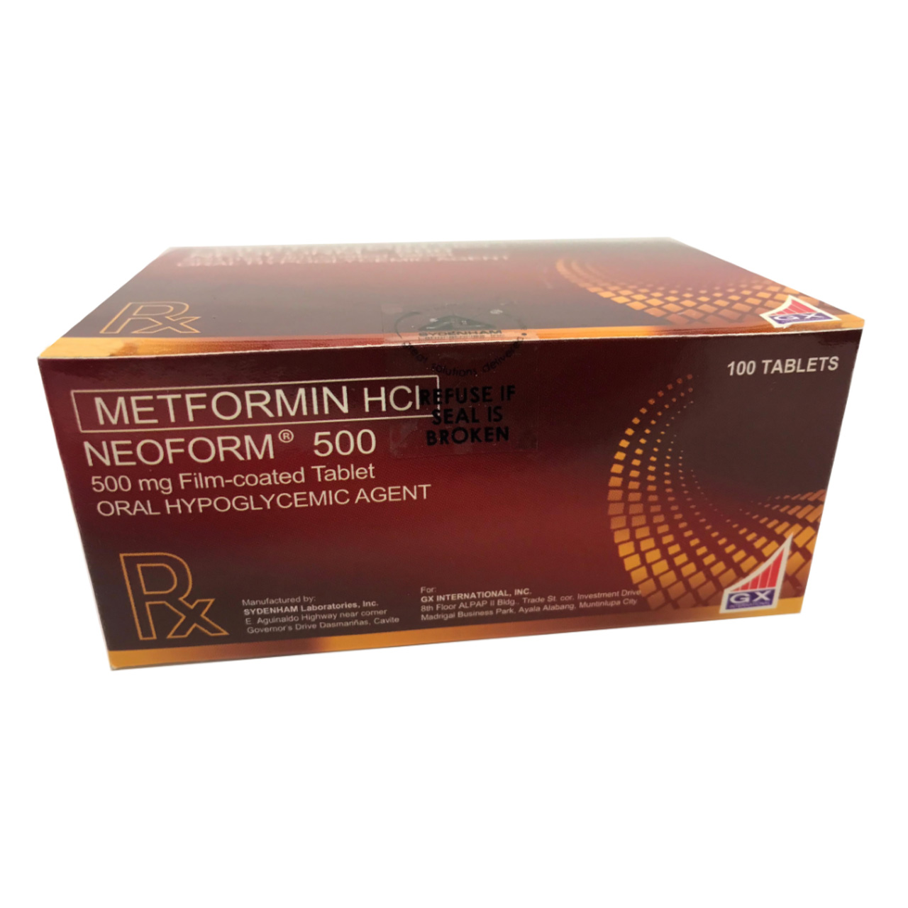 NEOFORM 500 Metformin Hydrochloride 500mg Film-Coated Tablet 1's price ...